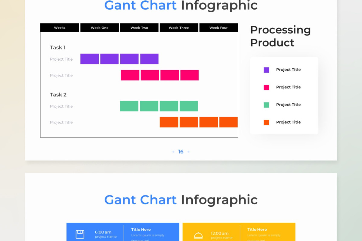 Gantt Chart PowerPoint Infographic Template | Nulivo Market